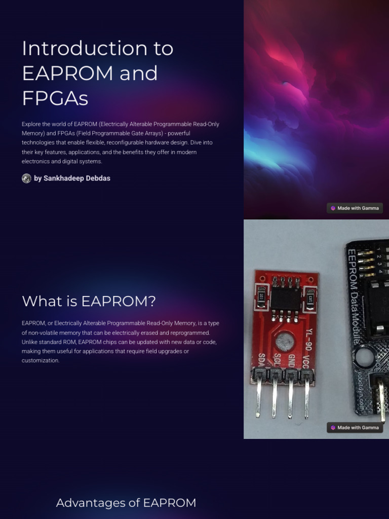 Introduction to EAPROM and FPGAs | PDF | Field Programmable Gate Array | Read Only Memory