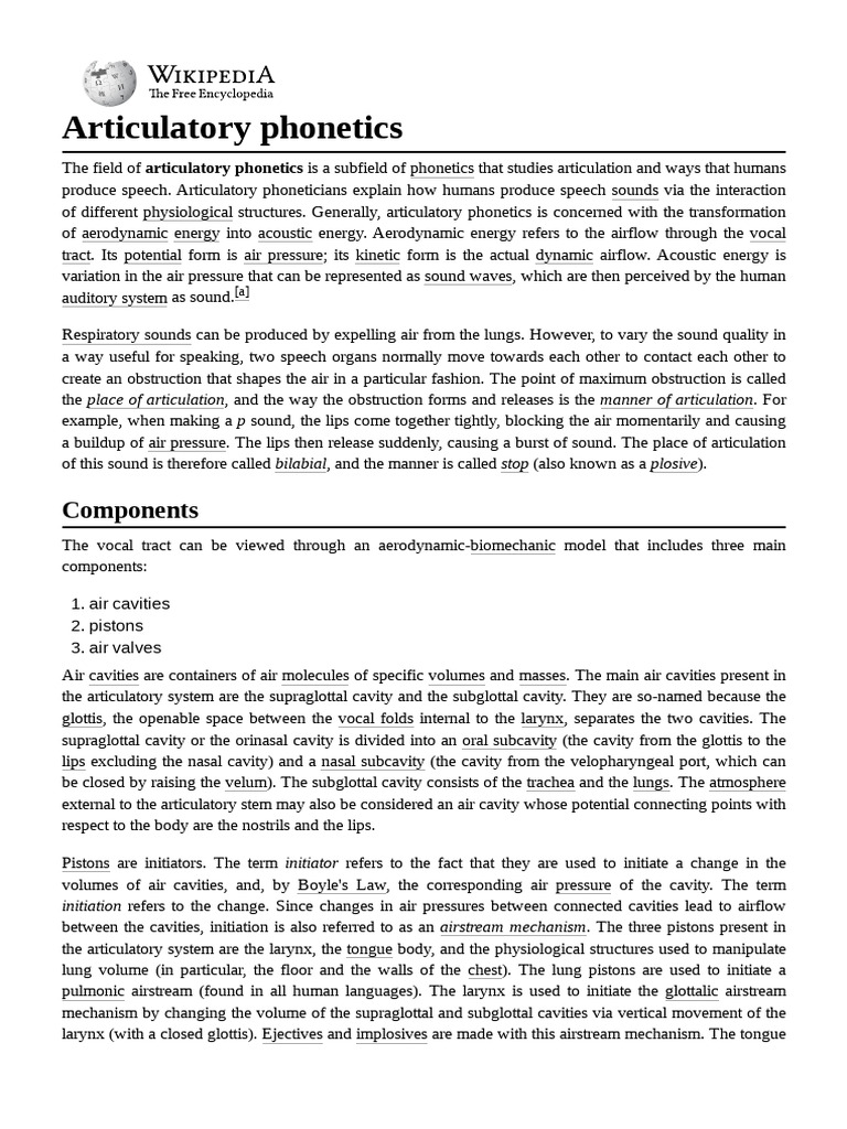 Articulatory_phonetics | Download Free PDF | Phonetics | Vowel
