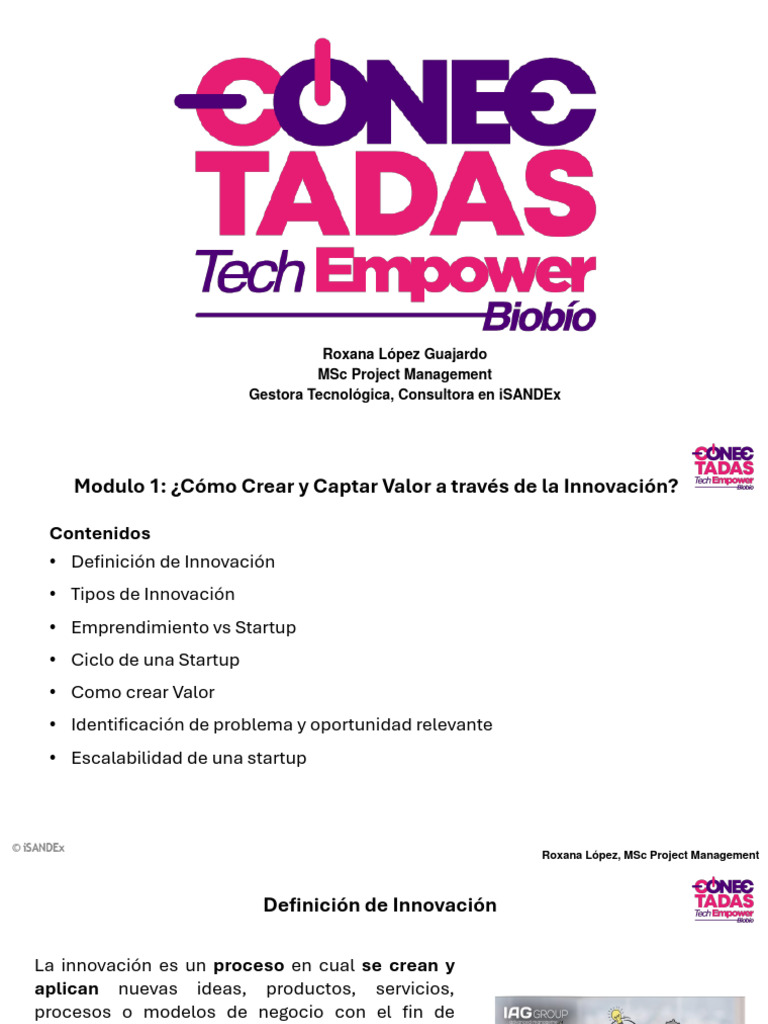 Taller TechEmpower - Roxana Lopez | PDF | Empresa de inicio | Pequeñas empresas y emprendedores