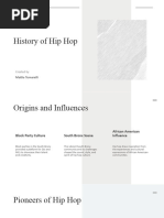 HISTORY OF HIP-HOP | PDF | Hip Hop Music | Rapping