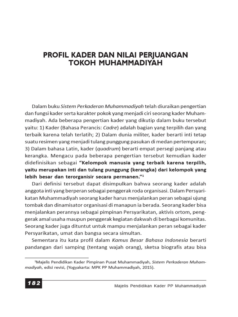 Materi Profil Kader Dan Nilai Perjuangan | PDF | Pengembangan Diri