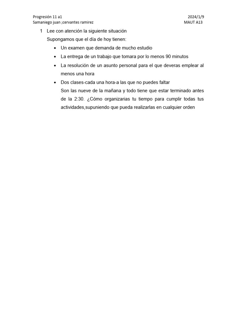 Gestión del Tiempo para Estudiantes | PDF