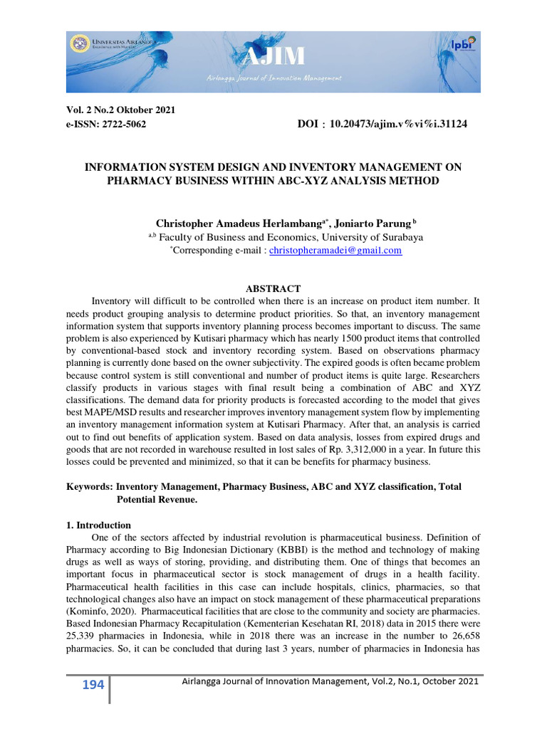 Information System Design and Inventory Management | PDF | Forecasting ...
