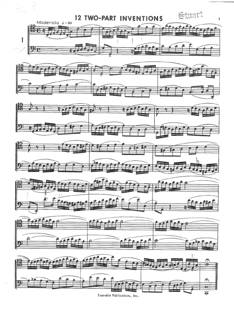 12 Two Part Inventions | PDF