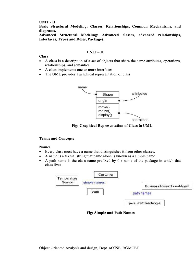 OOPS & UML (Unit 2 Continued & 3) | PDF OOPS & UML (Unit 2 Continued & 3) | PDF