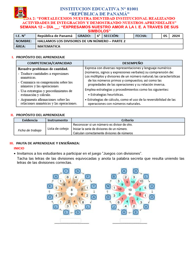Hallamos Los Divisores Parte 2 - Matemática - Para Alumnos | PDF ...