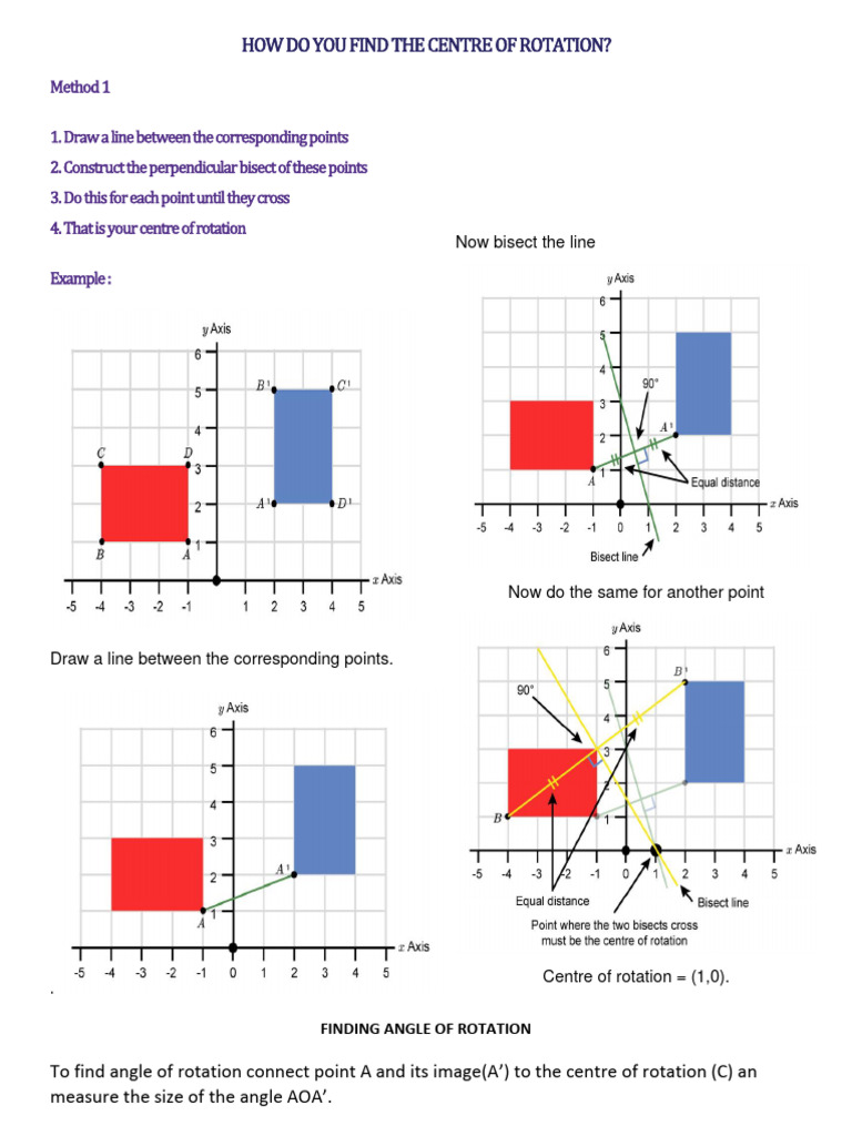Centre and Angle of Rotation | PDF