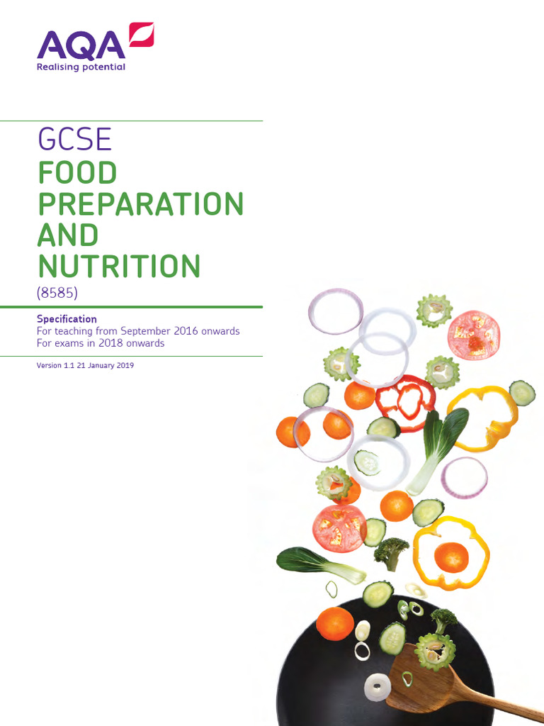 Aqa 8585 SP 2016 | PDF | Food Energy | Cooking