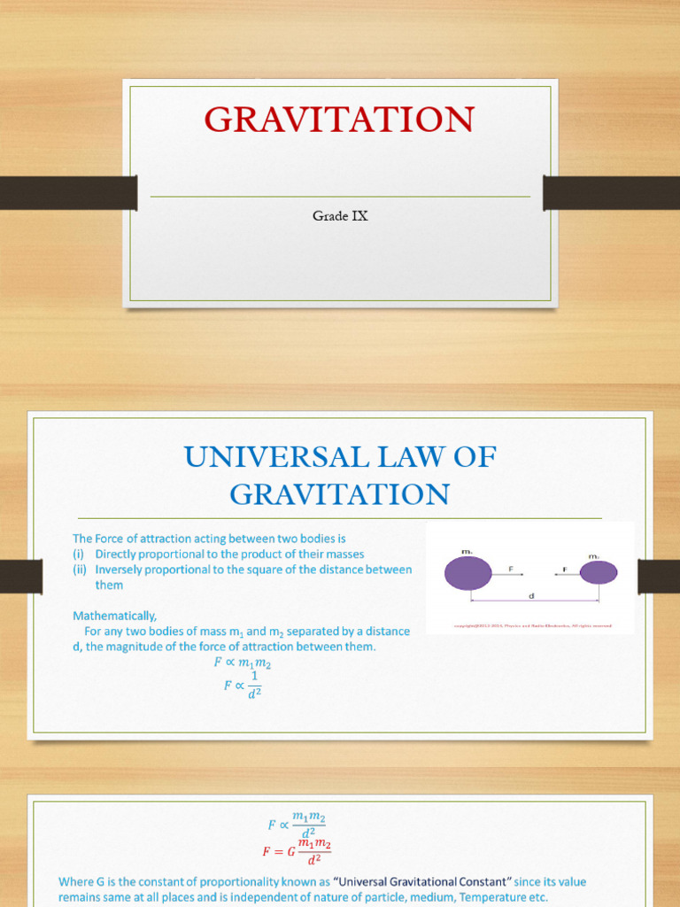 Gravitation Class 9 Cbse | PDF | Science & Mathematics