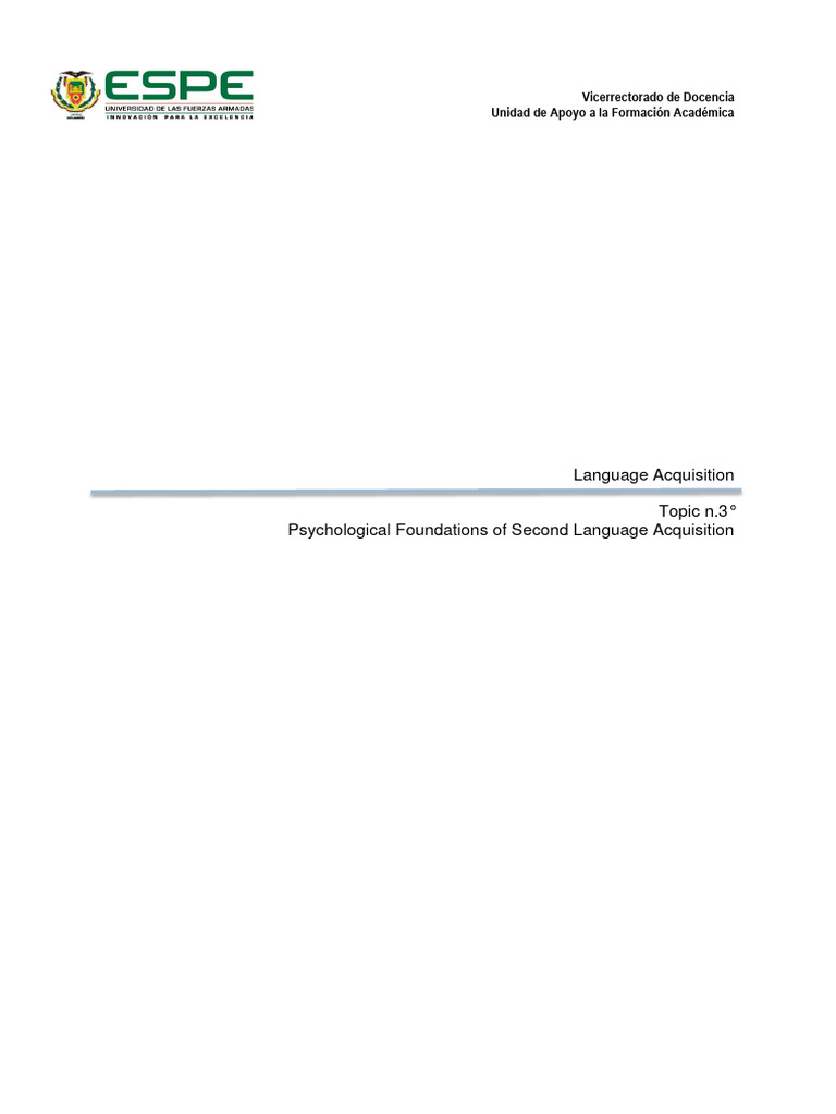 Theme 3 Psychological Foundations of Lang. Acq | PDF | Lateralization ...