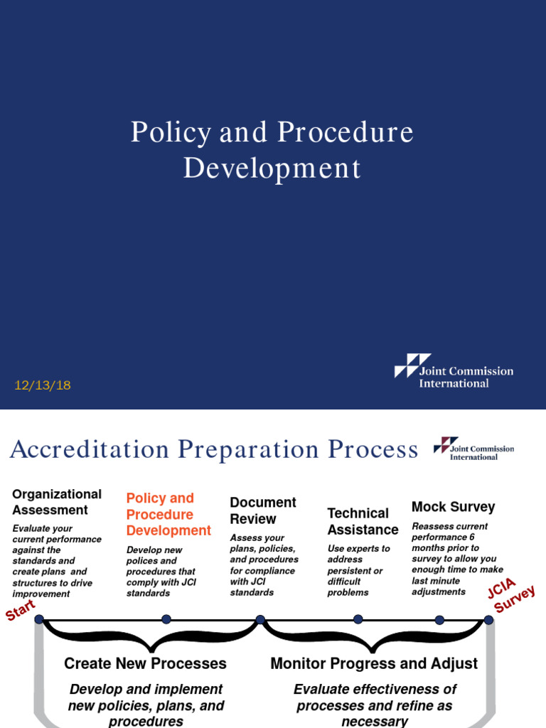 Policy and Procedure Development Jci | PDF | Joint Commission | Policy