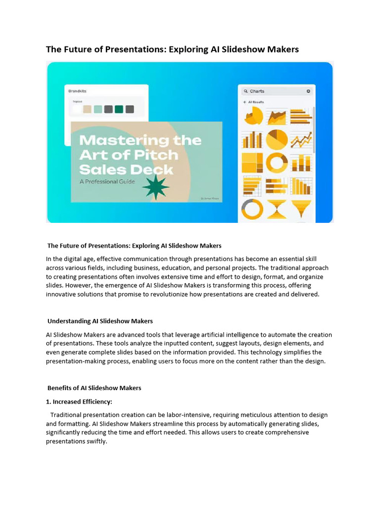 The Future of Presentations Exploring AI Slideshow Maker | PDF ...