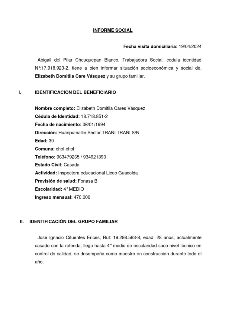 Informe Social | PDF | Ciencias sociales | Salud y bienestar