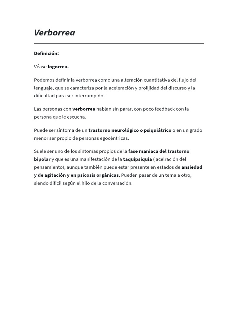 verborrea | PDF