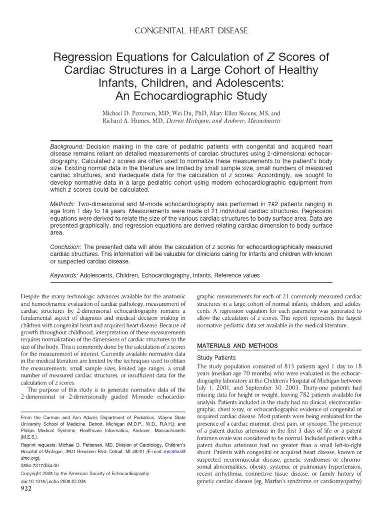 Z SCORE CARDIACO PEDIATRICO | PDF | Ventricle (Heart) | Aorta