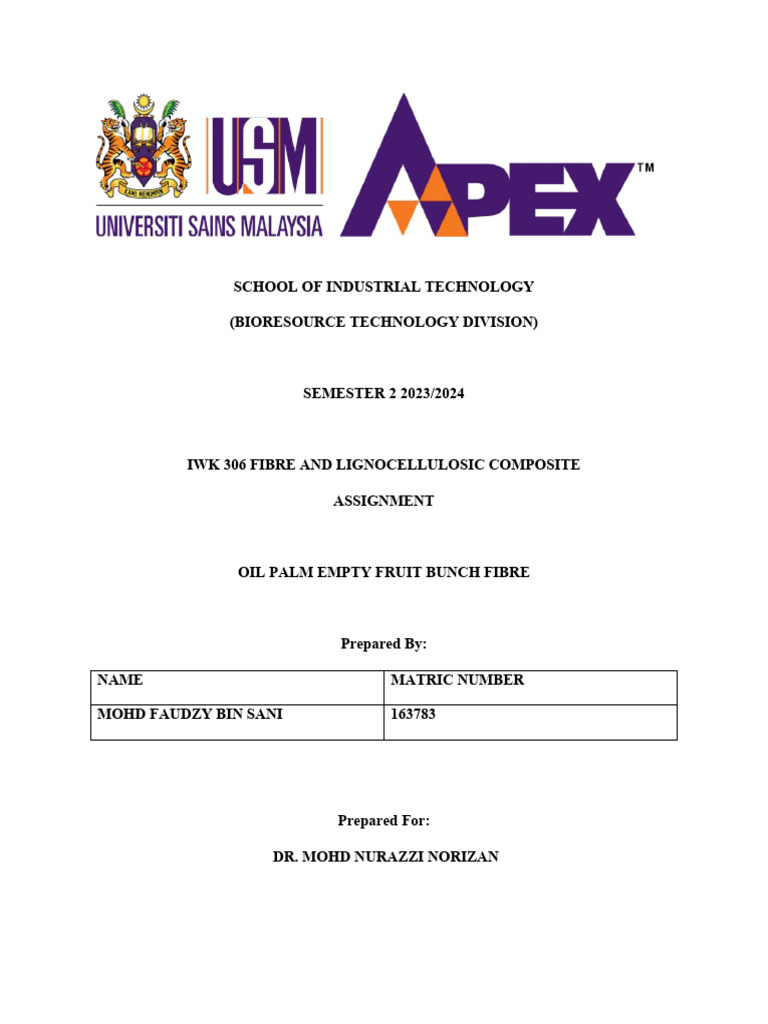 Assignment IWK306 MOHD FAUDZY | PDF | Composite Material | Fibers