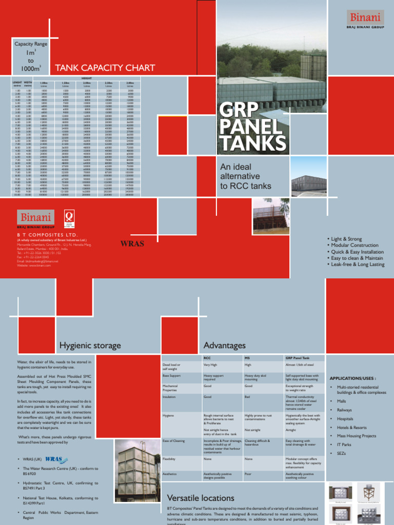 GRP tank | Download Free PDF | Materials | Building Engineering