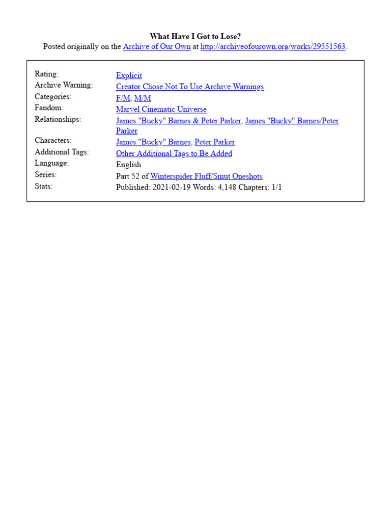 What Have I Got To Lose | PDF