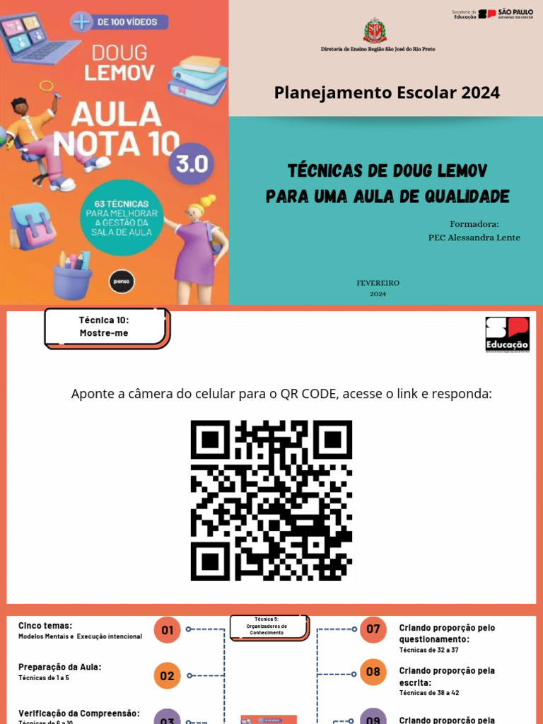 Técnicas de Lemov para Aulas Eficazes | PDF | Pensamento | Aprendizado