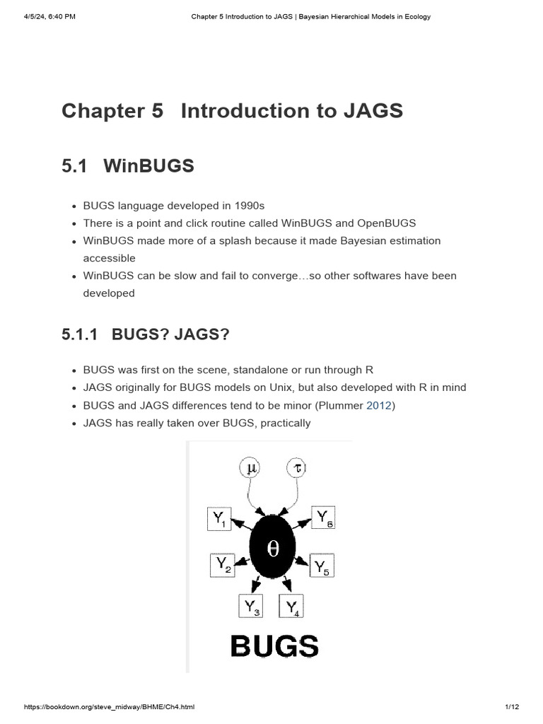 Chapter 5 Introduction To JAGS - Bayesian Hierarchical Models in ... Chapter 5 Introduction To JAGS - Bayesian Hierarchical Models in ...