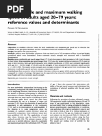 Gait Speed Norms for Ambulation Types | PDF