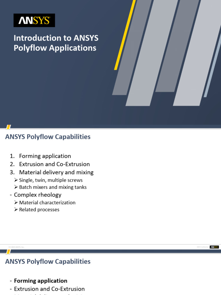 Polyflow Blo Mold 2019R3 L1 ANSYS Polyflow Applications | PDF | Extrusion | Applied And ...