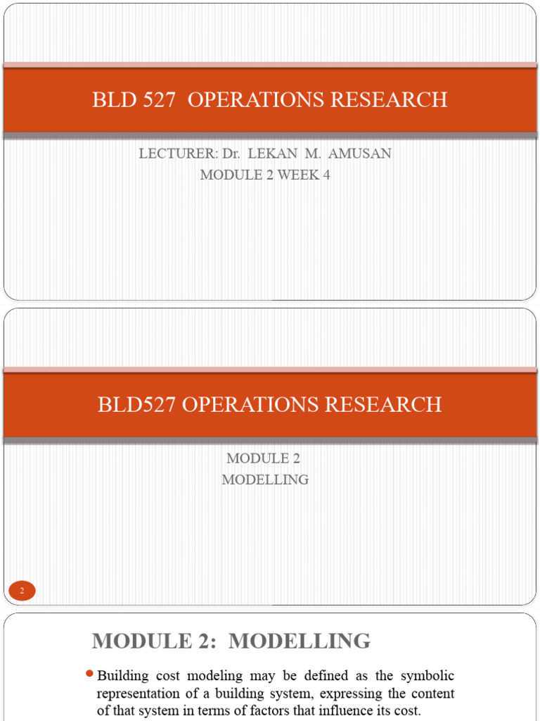 BLD527 Module 2 Modelling | PDF | Conceptual Model | Abstraction