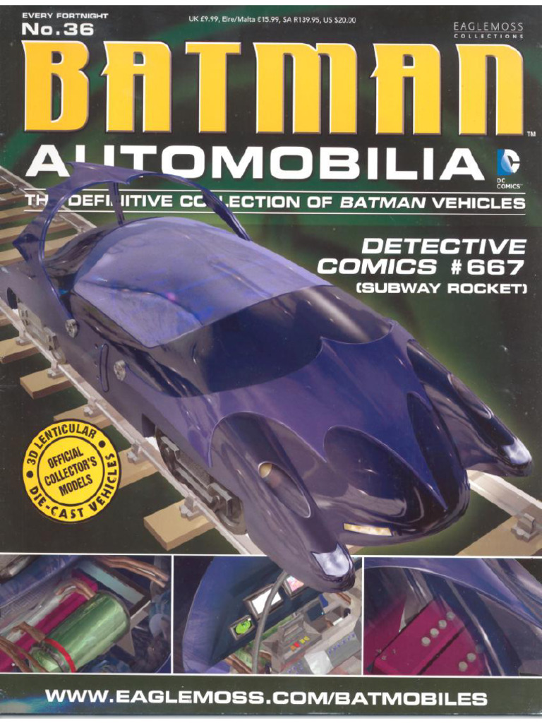 BATMAN AUTOMOBILIA No 36 DETECTIVE COMICS #667 (SUBWAY ROCKET ...
