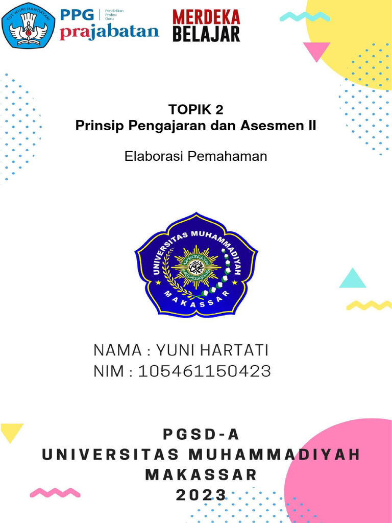 T2 Prinsip Pengajaran Dan Asesmen II Elaborasi Pemahaman | PDF | Pengembangan Diri