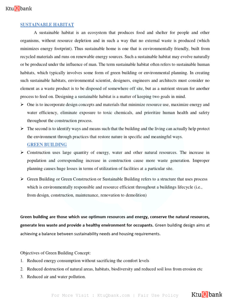 Sustainable Habitat and Green Building Guide | PDF | Green Building ...