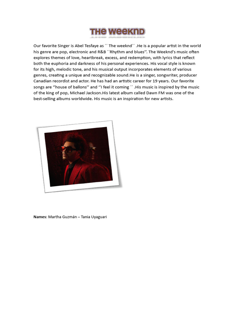 The Weeknd | PDF