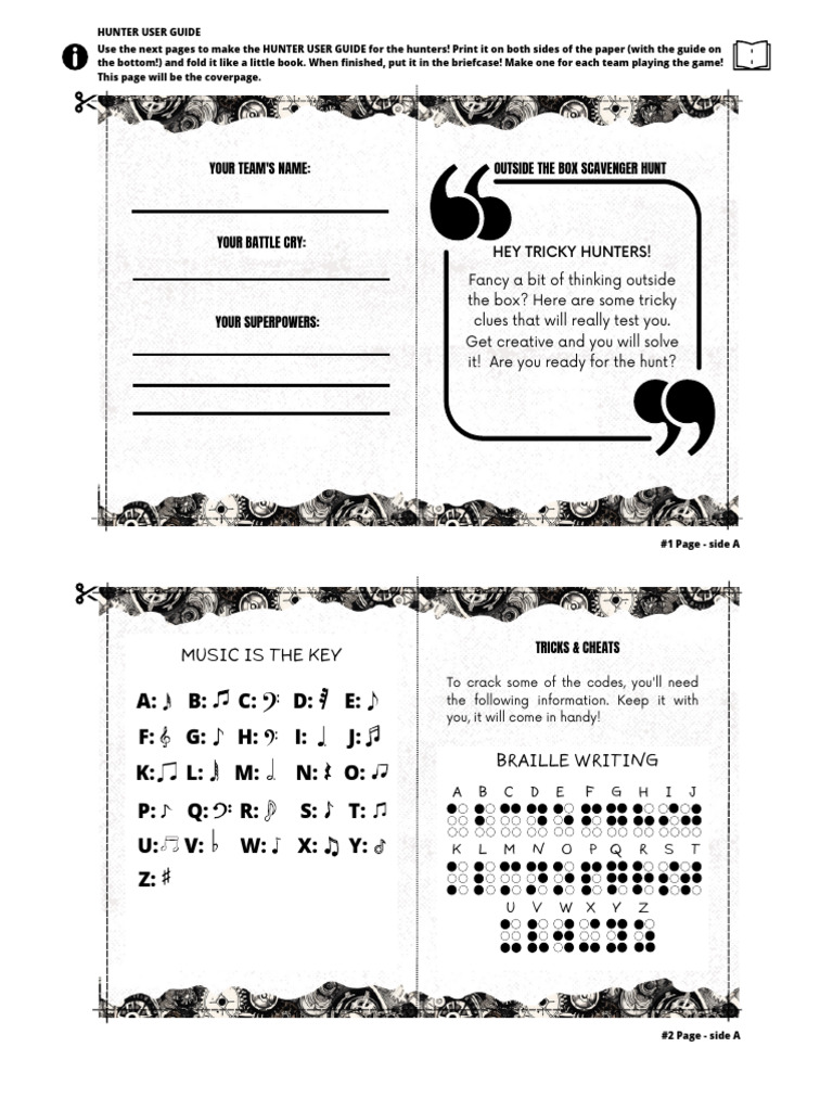 02-03 - OUTDOOR - SCAV - 50 - v1 - Hunter User Guide - Cipher Wheel | PDF