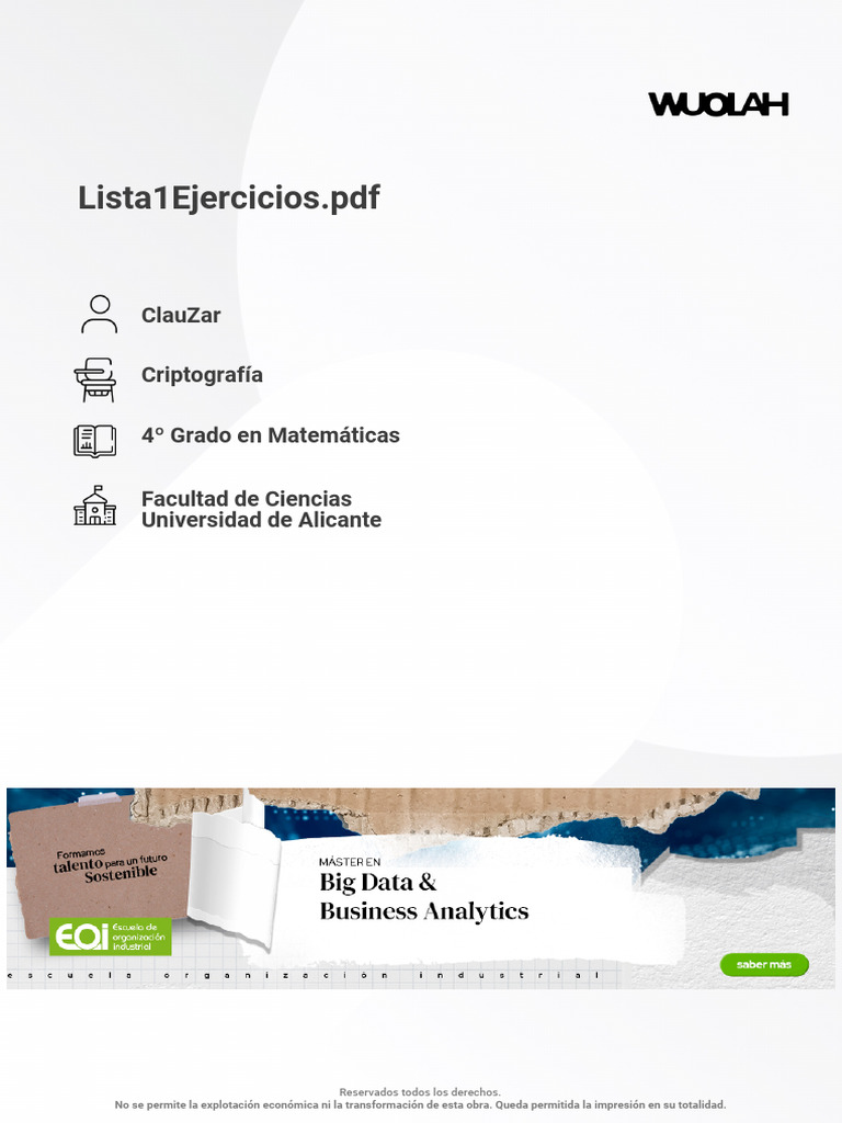 Lista 1 Ejercicios | PDF