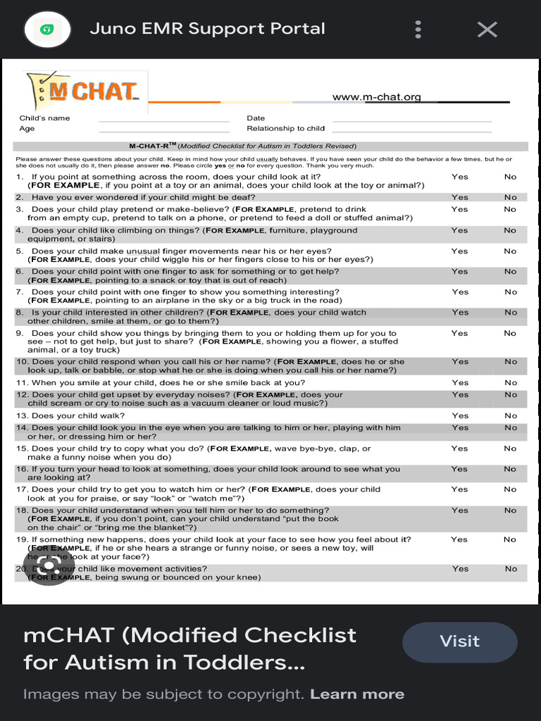 M-Chat - Google Search | PDF | Self-Improvement | Young Adult