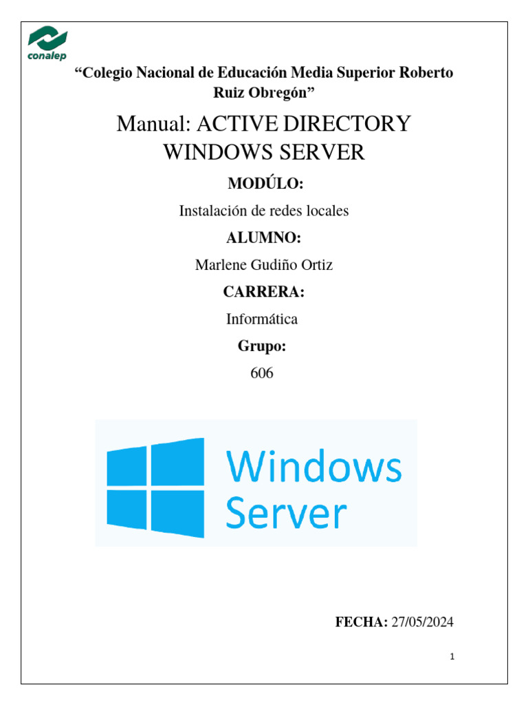 Manual de Active Directory | PDF | Directorio Activo | sistema de ...