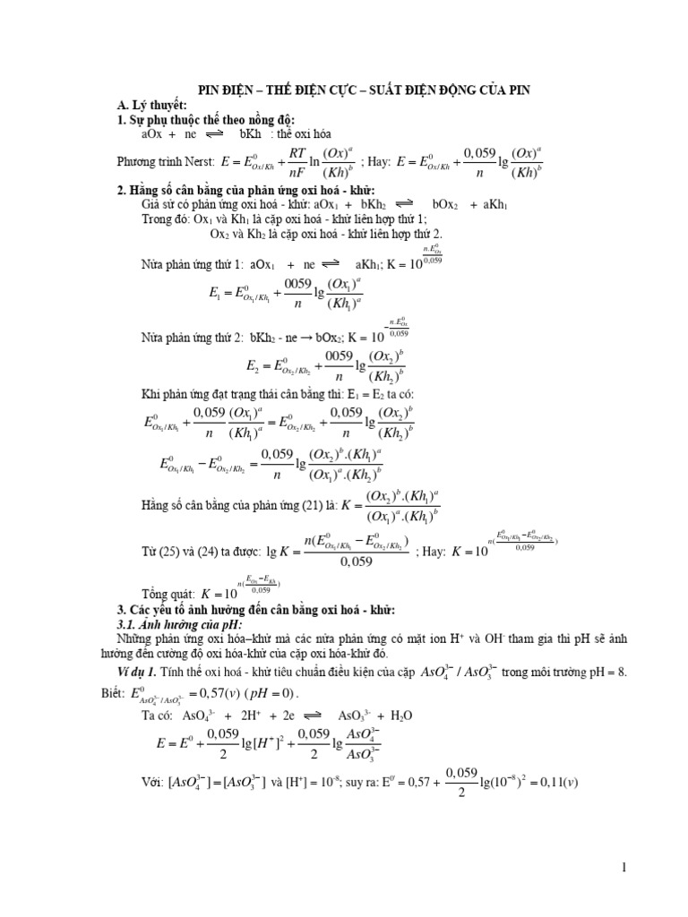 Phn Ng Oxi Hoa Kh Full | PDF