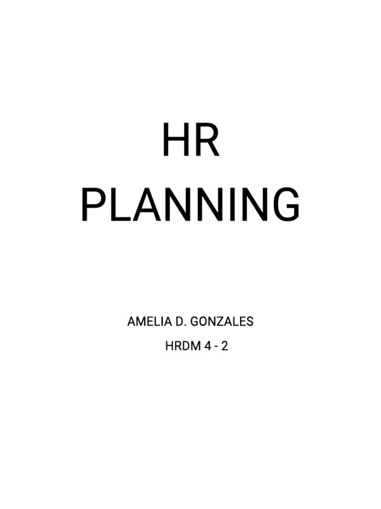 HR Planning | PDF