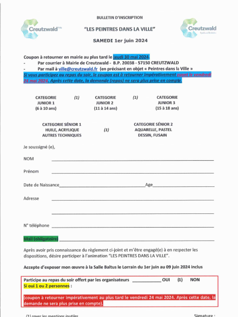 02 Bulletin Inscription | PDF