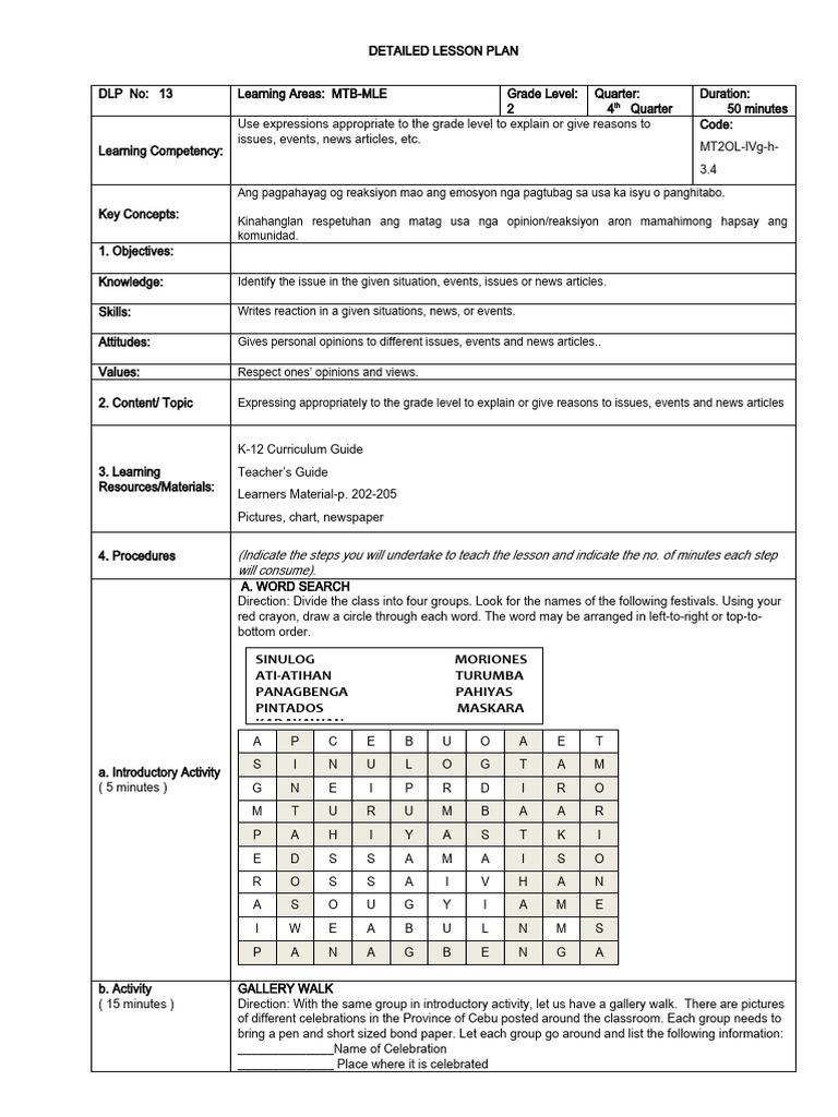 DLP 13 (Michelle) | PDF | Cebu | Cognition