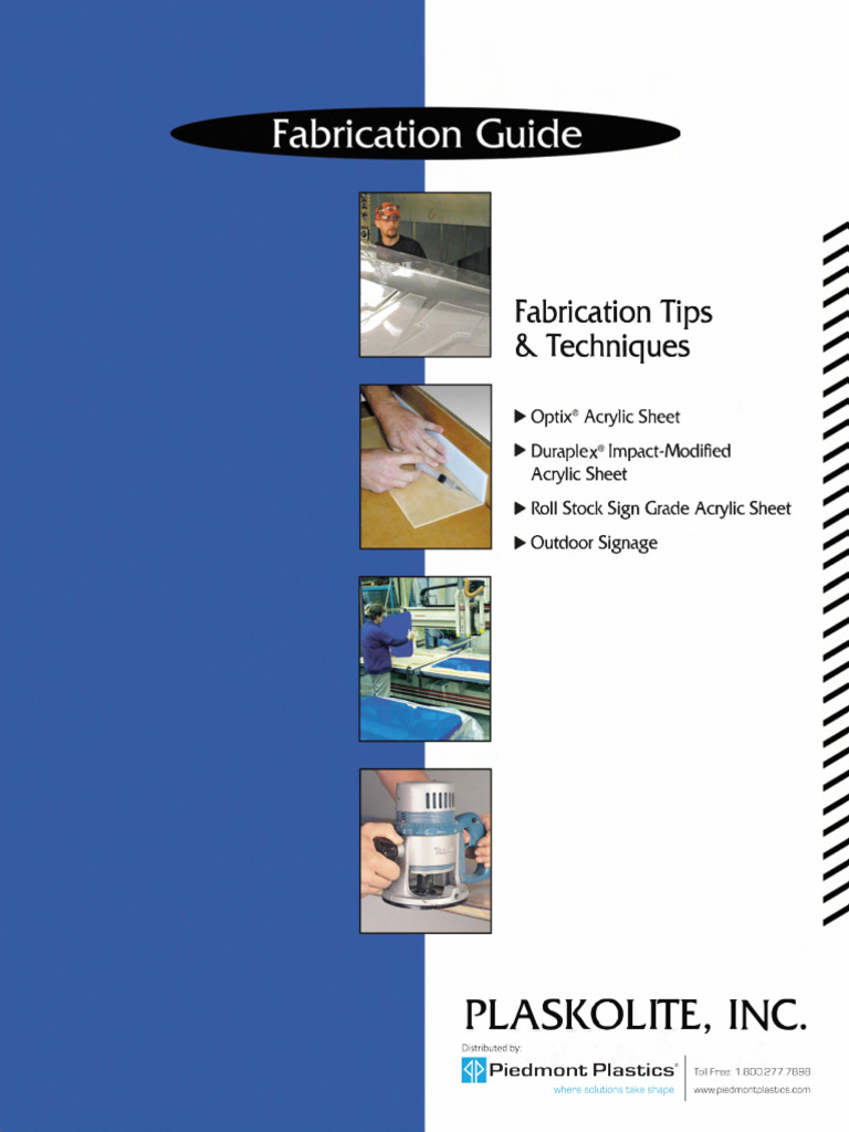 Acrylic Sheet Fabrication Guide | Download Free PDF | Poly(Methyl ...