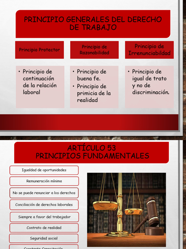 Principios Generales Del Derecho Laboral | PDF | Derecho laboral ...
