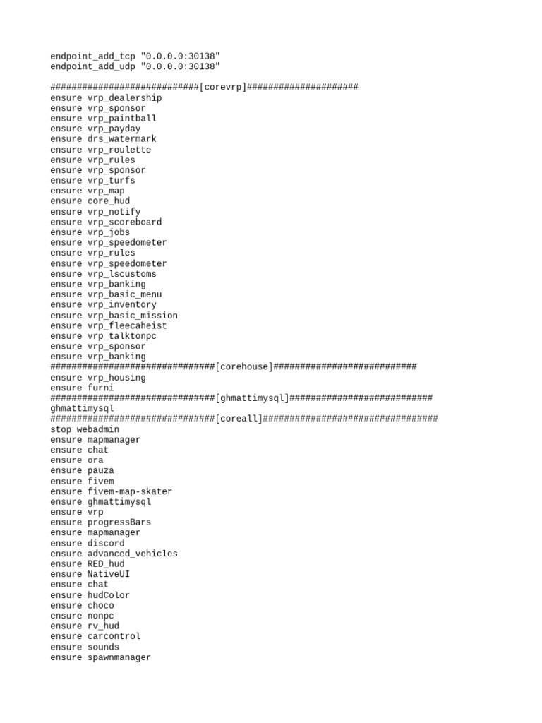 servercfg fivem | PDF