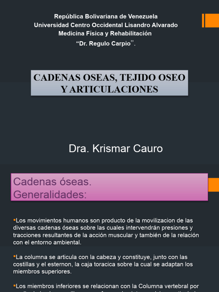Tema 2 Cadenas Oseas | PDF | Hueso | Articulación