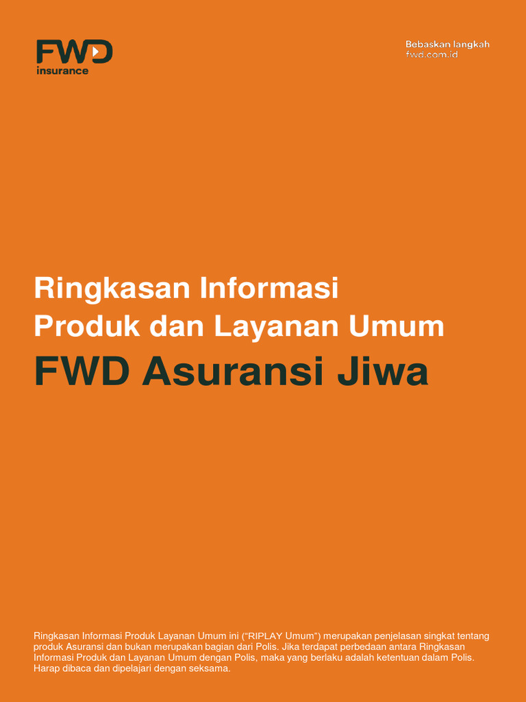 FWD Asuransi Jiwa: Manfaat dan Risiko | PDF