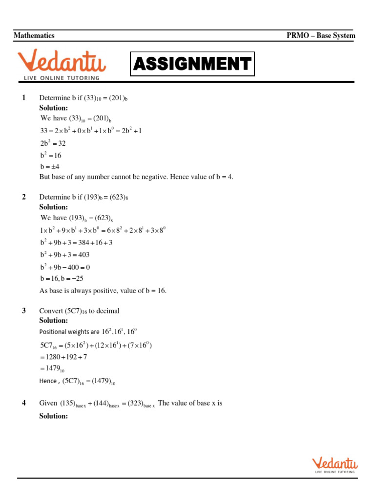 Base System - Assignment Solution | PDF | Science & Mathematics | Computers