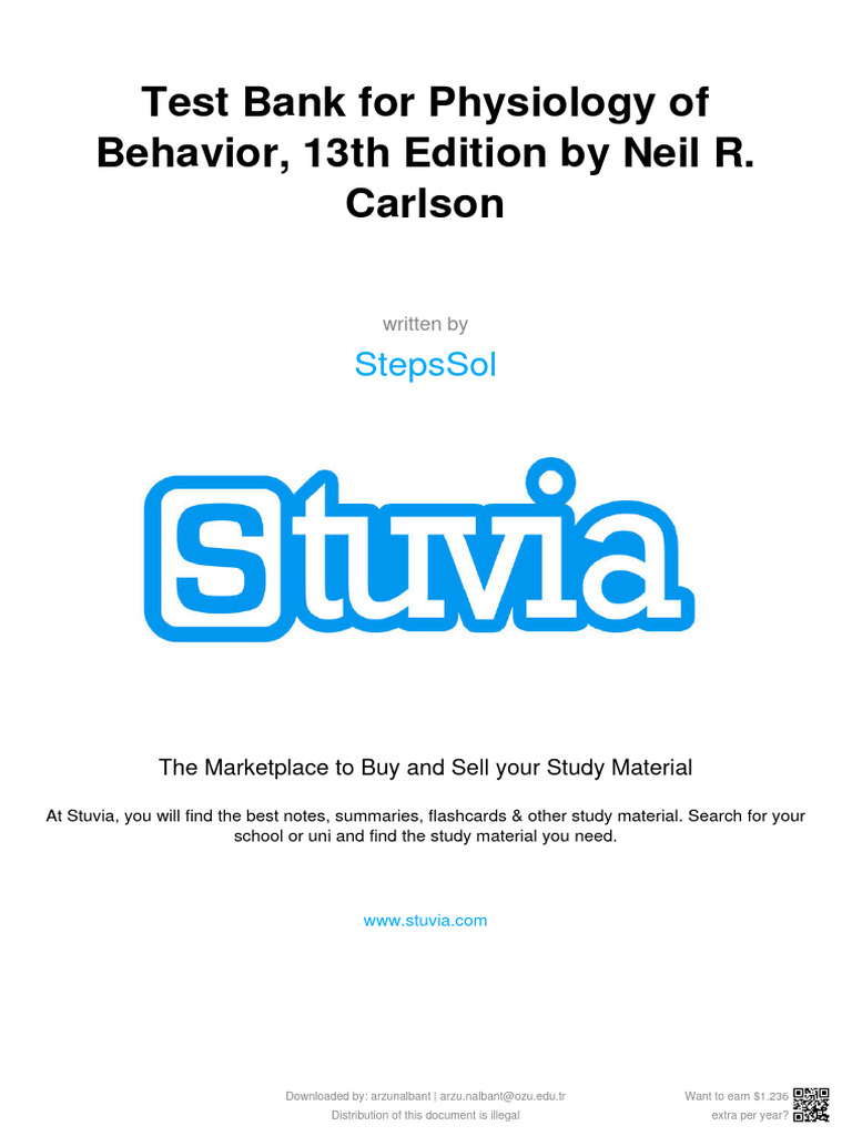 Test Bank | PDF | Mind | Psychology