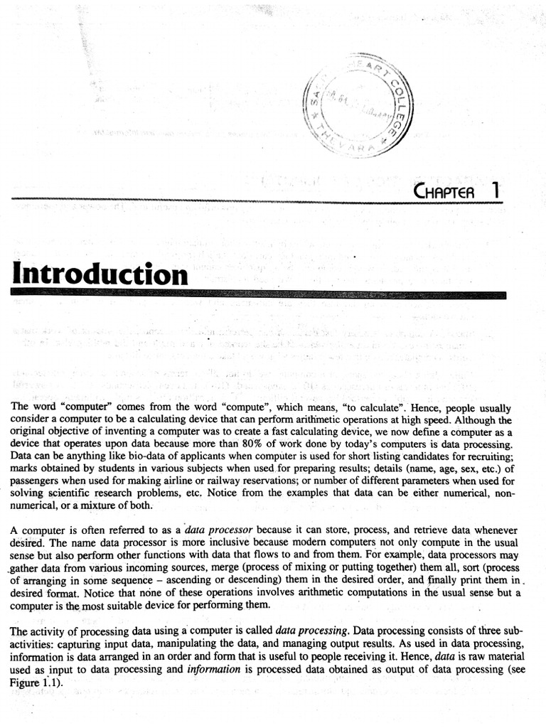 Introduction To Computers Part 1 | PDF