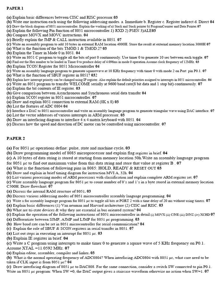 Paper MPMC | PDF | Microcontroller | Central Processing Unit