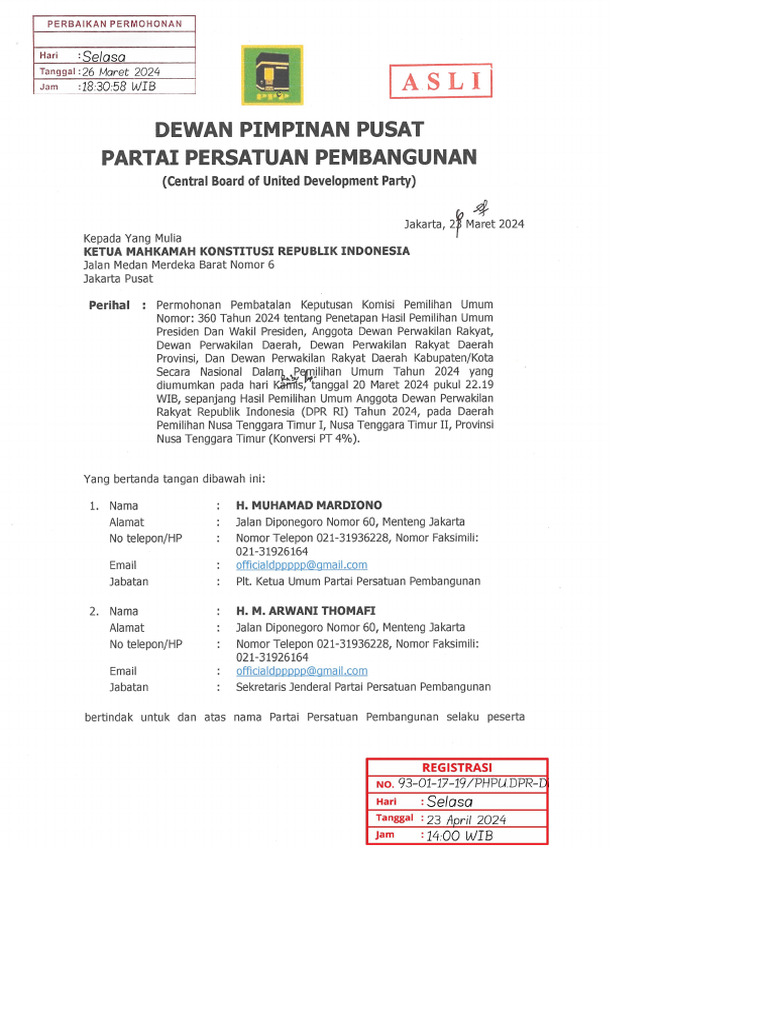 Permohonan Diregistrasi - 3686 - 4036 - NTT PPP | PDF