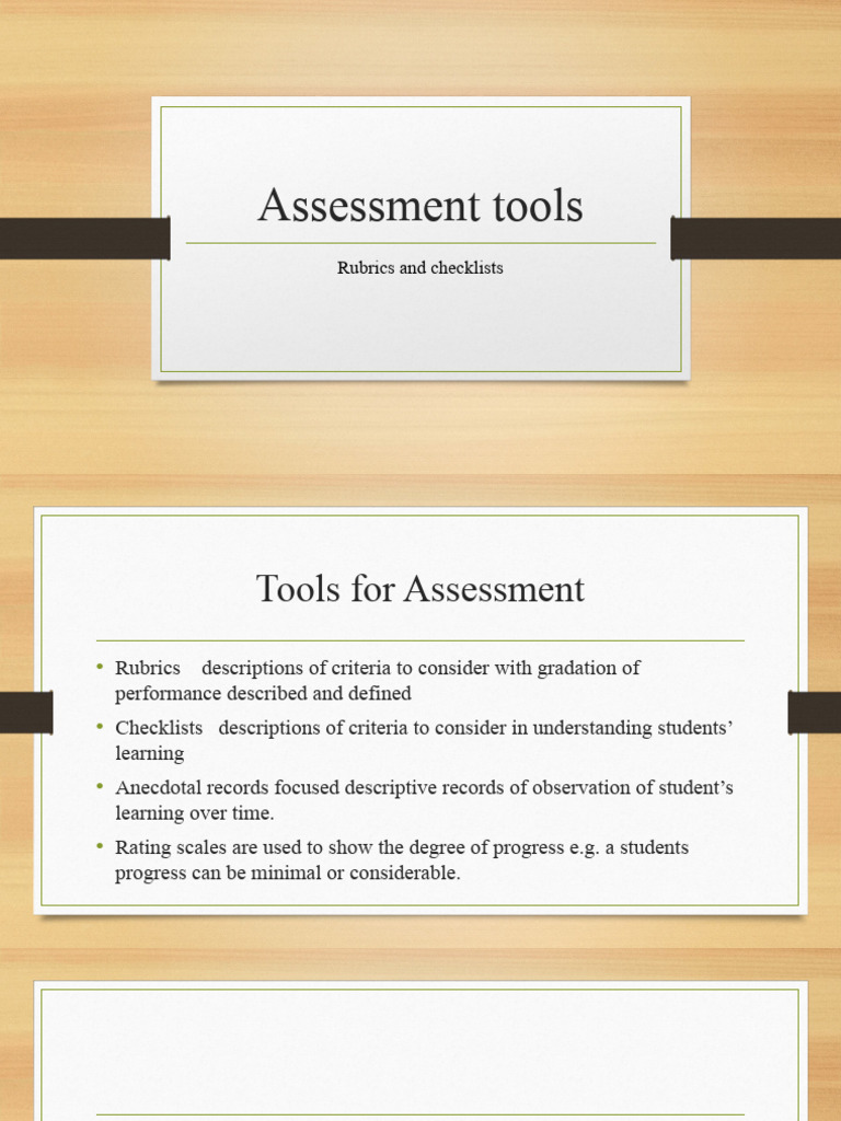 Assessment tools 2024 (3) | PDF | Rubric (Academic) | Behavior Modification